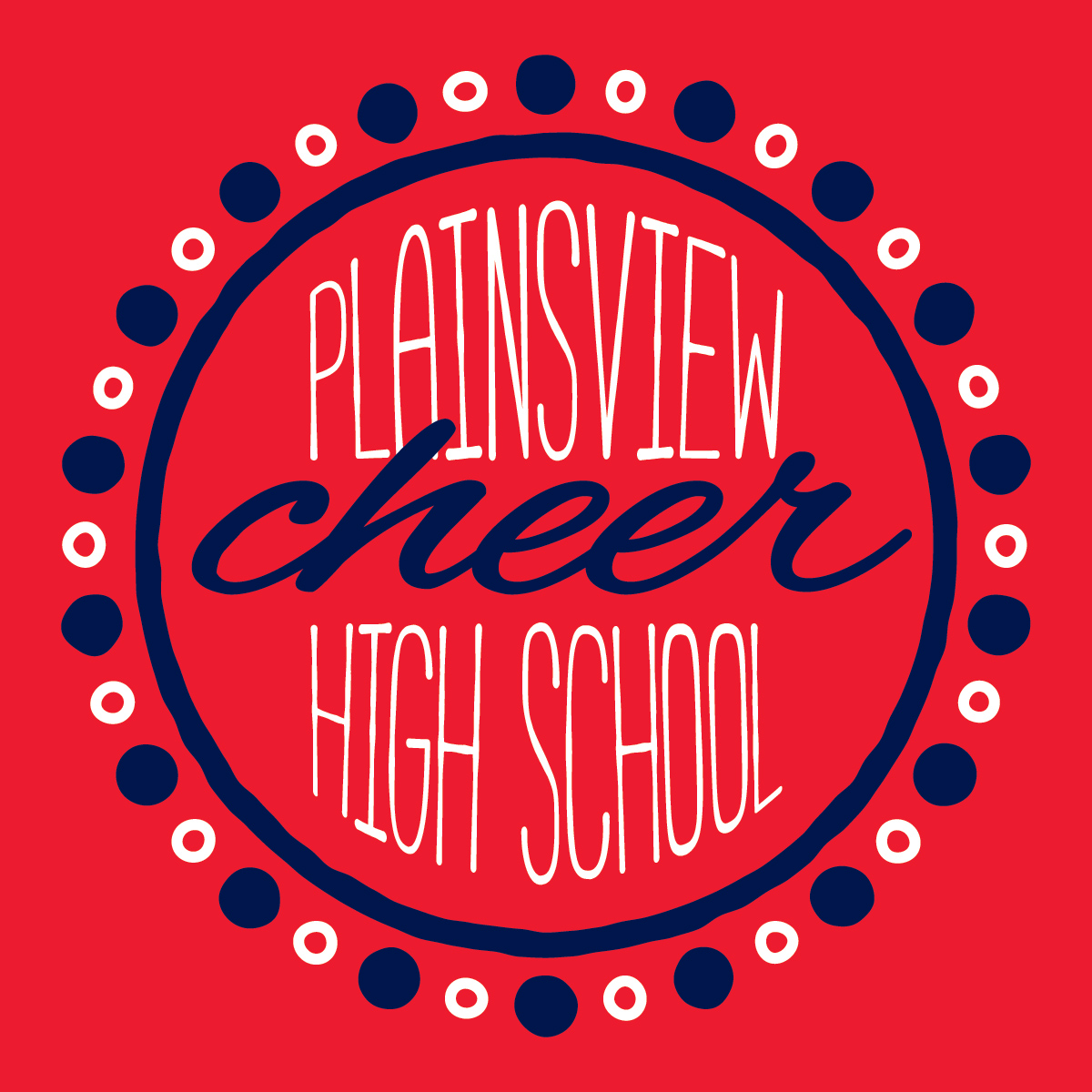 2 Color Circle Block Script Imprint (CTND153)