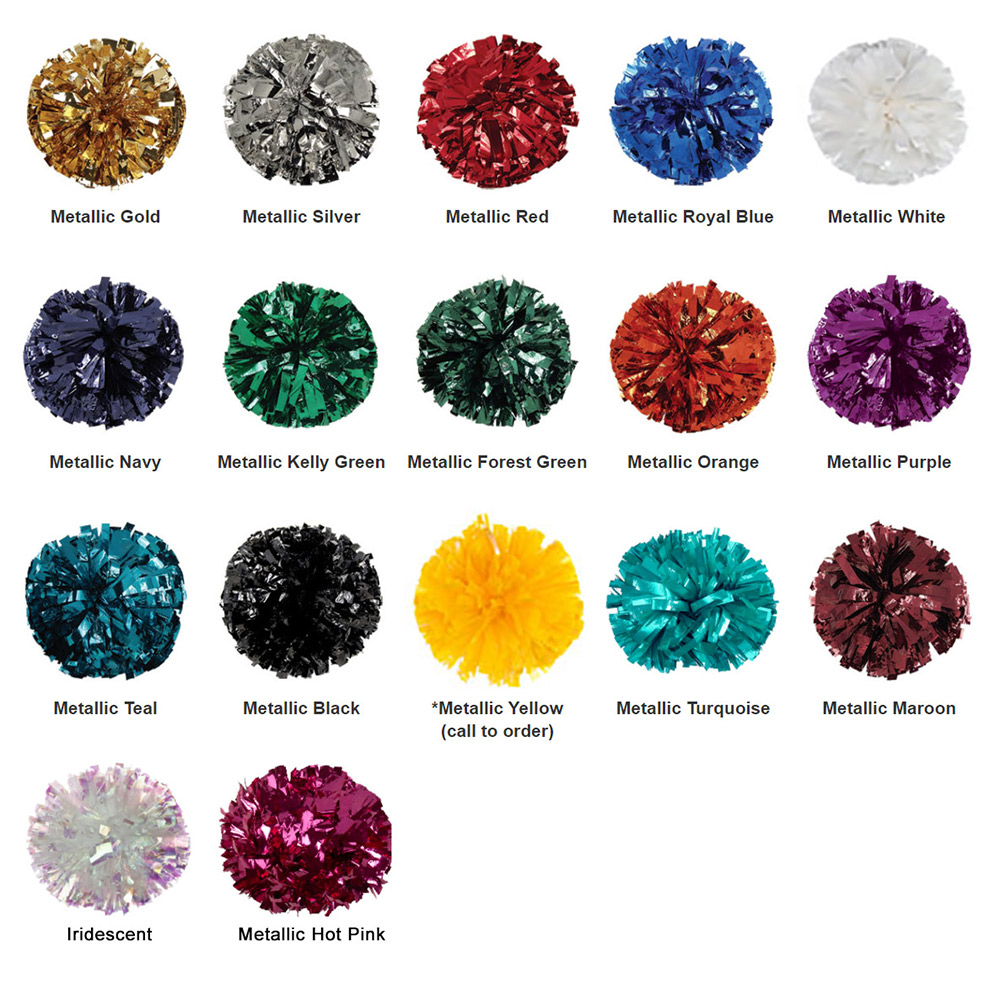 1 Color Plastic And 1 Color Metallic Mixed Material Show Pom
