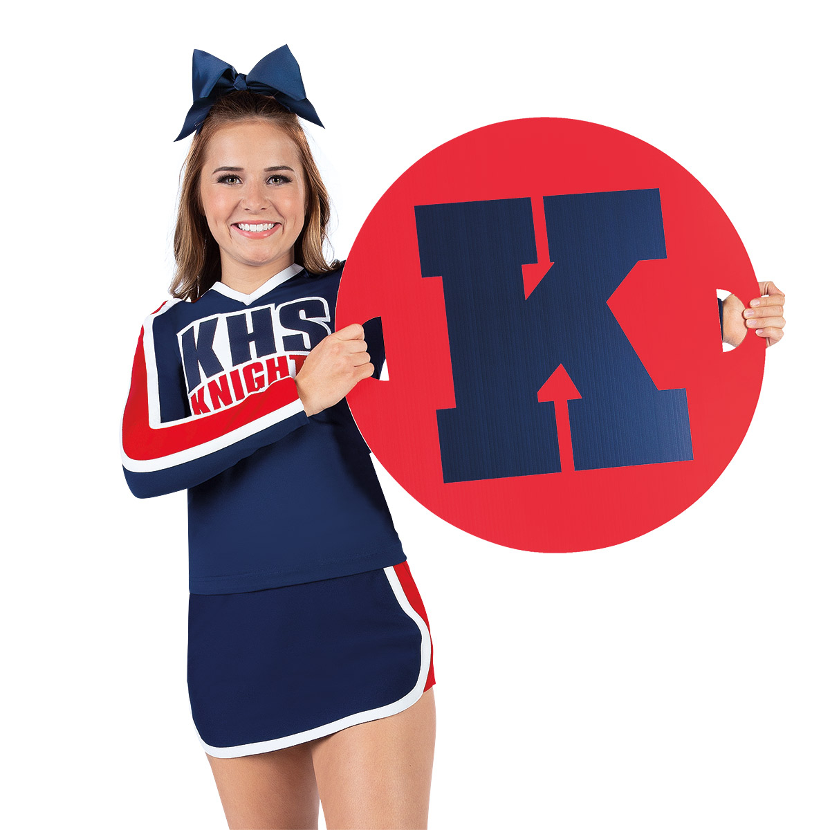 Custom Round Pep Rally Sign Printed on One Side - 24 in x 24 in