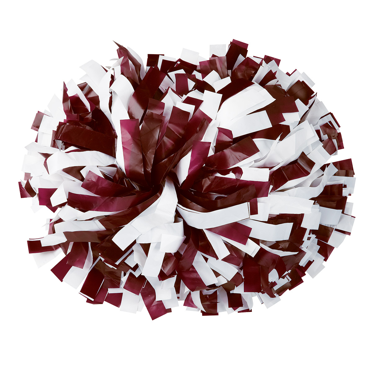 6" In-Stock Plastic 2 Color Baton Handle Cheerleading Pom