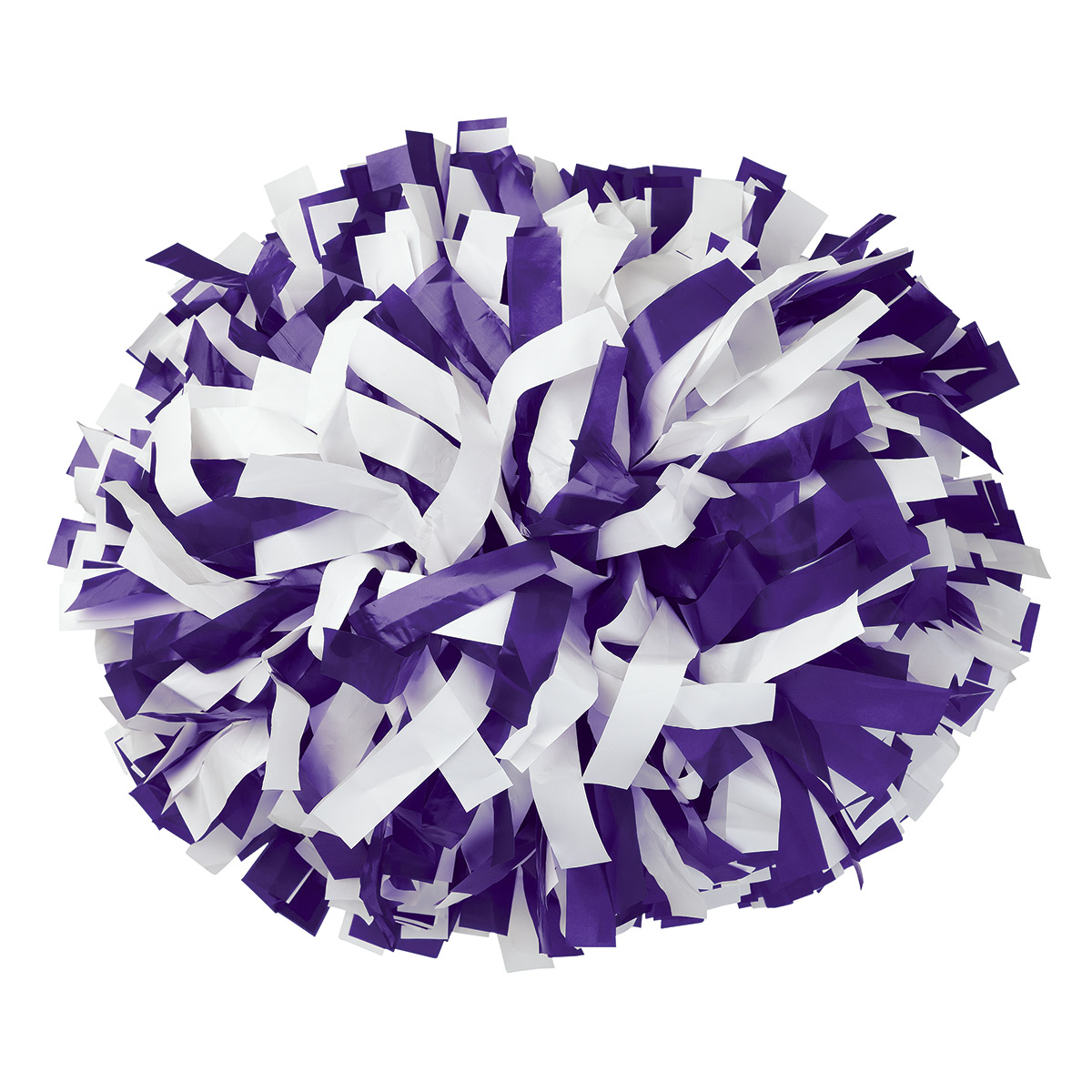 6" In-Stock Plastic 2 Color Baton Handle Cheerleading Pom
