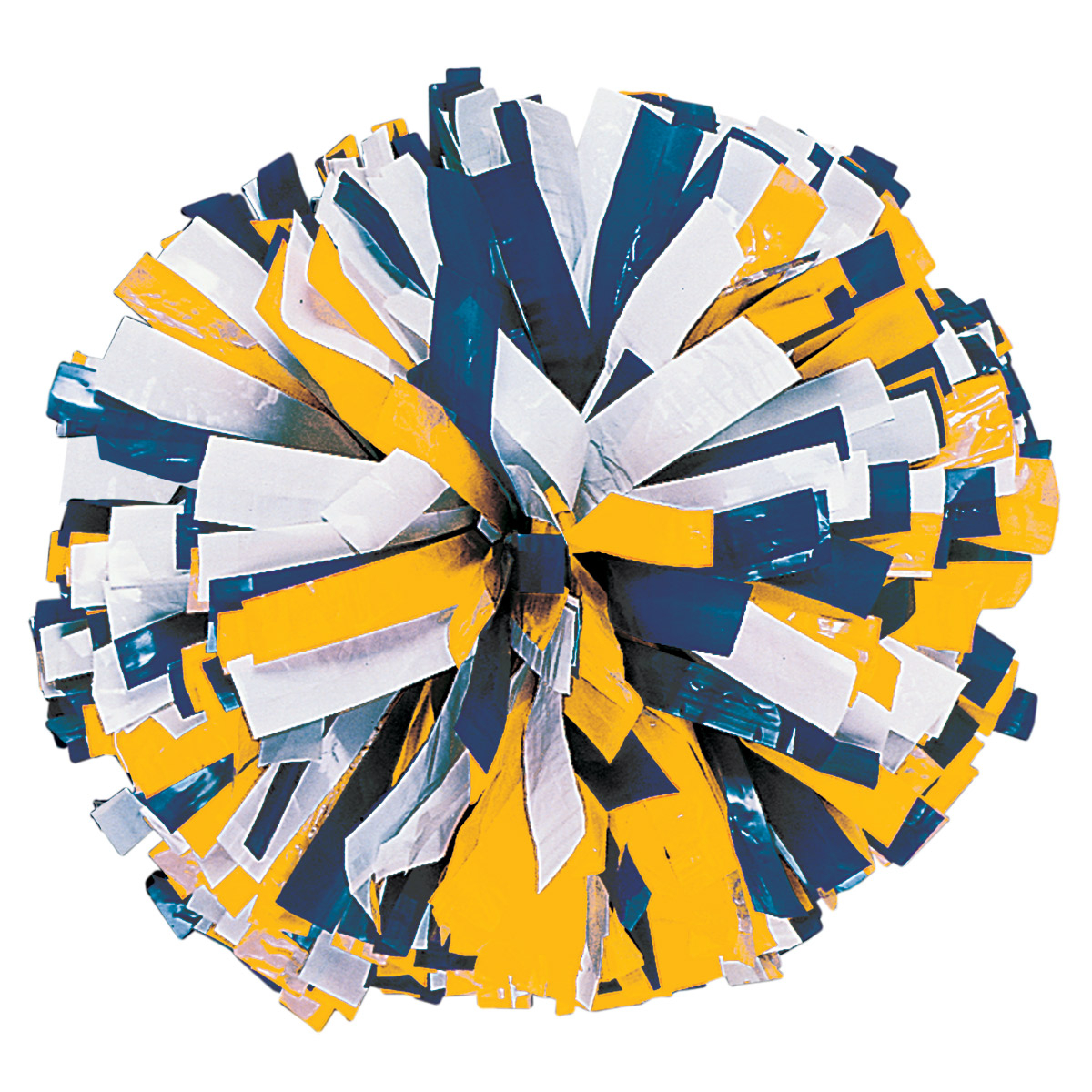 6" In-Stock Plastic 3 Color Baton Handle Cheerleading Pom