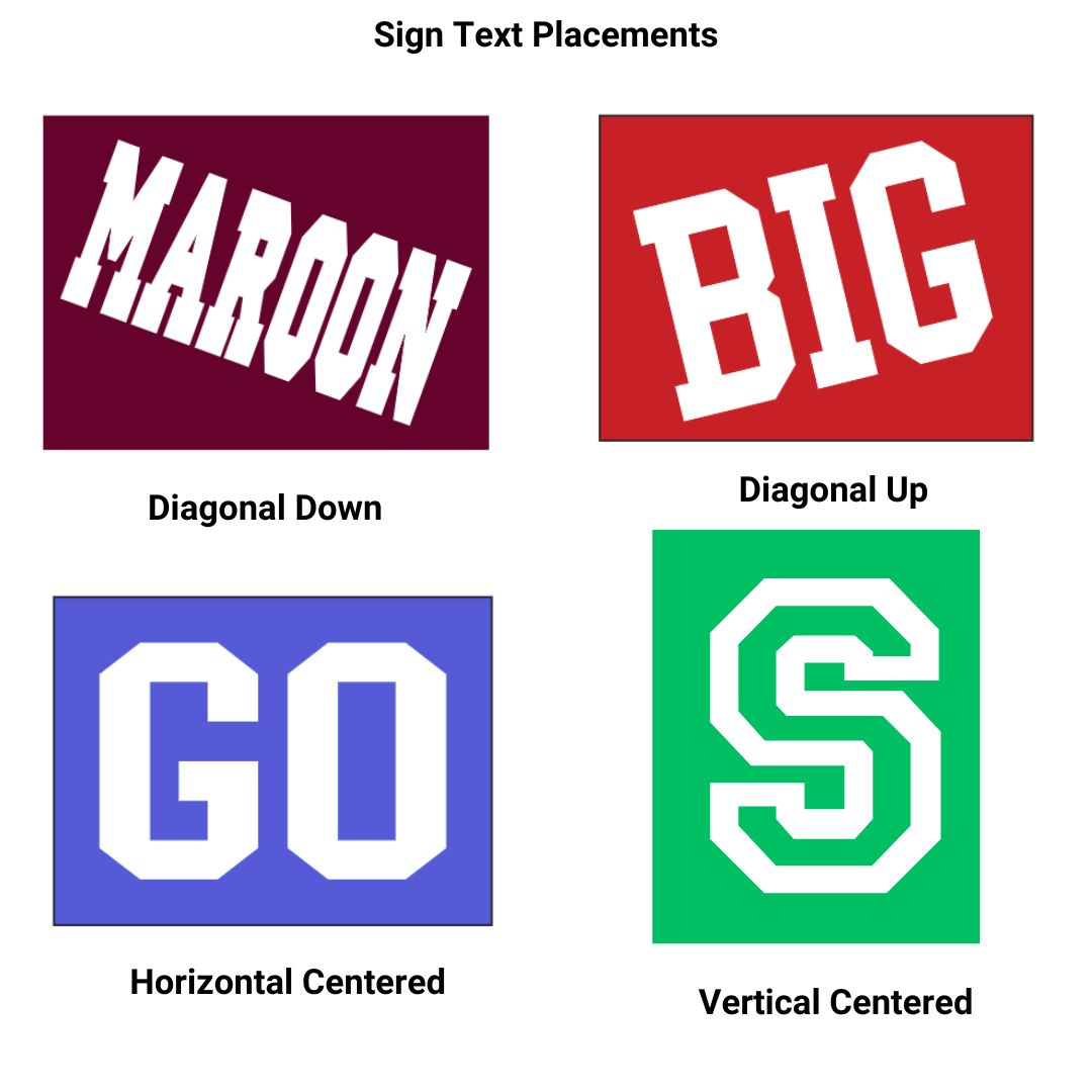 Set of 3 - Custom Round Pep Rally Signs Printed on One Side- 24 in. x ...