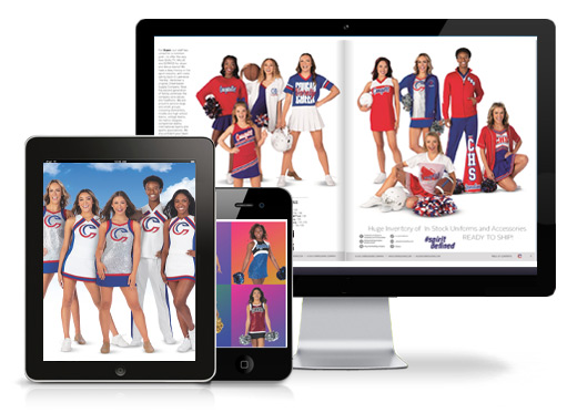 Cheerleading Company Catalog and Online Digital Interactive Cheer Catalog